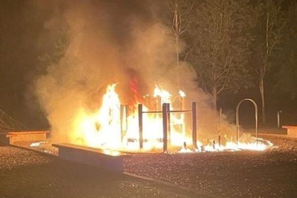 Witnesses sought after Duncan playground destroyed by fire