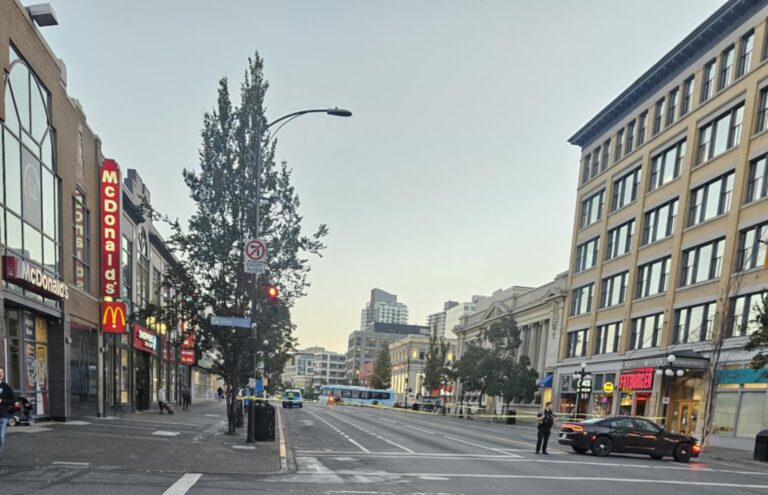 Pedestrian suffers life-threatening injuries in downtown Victoria crash