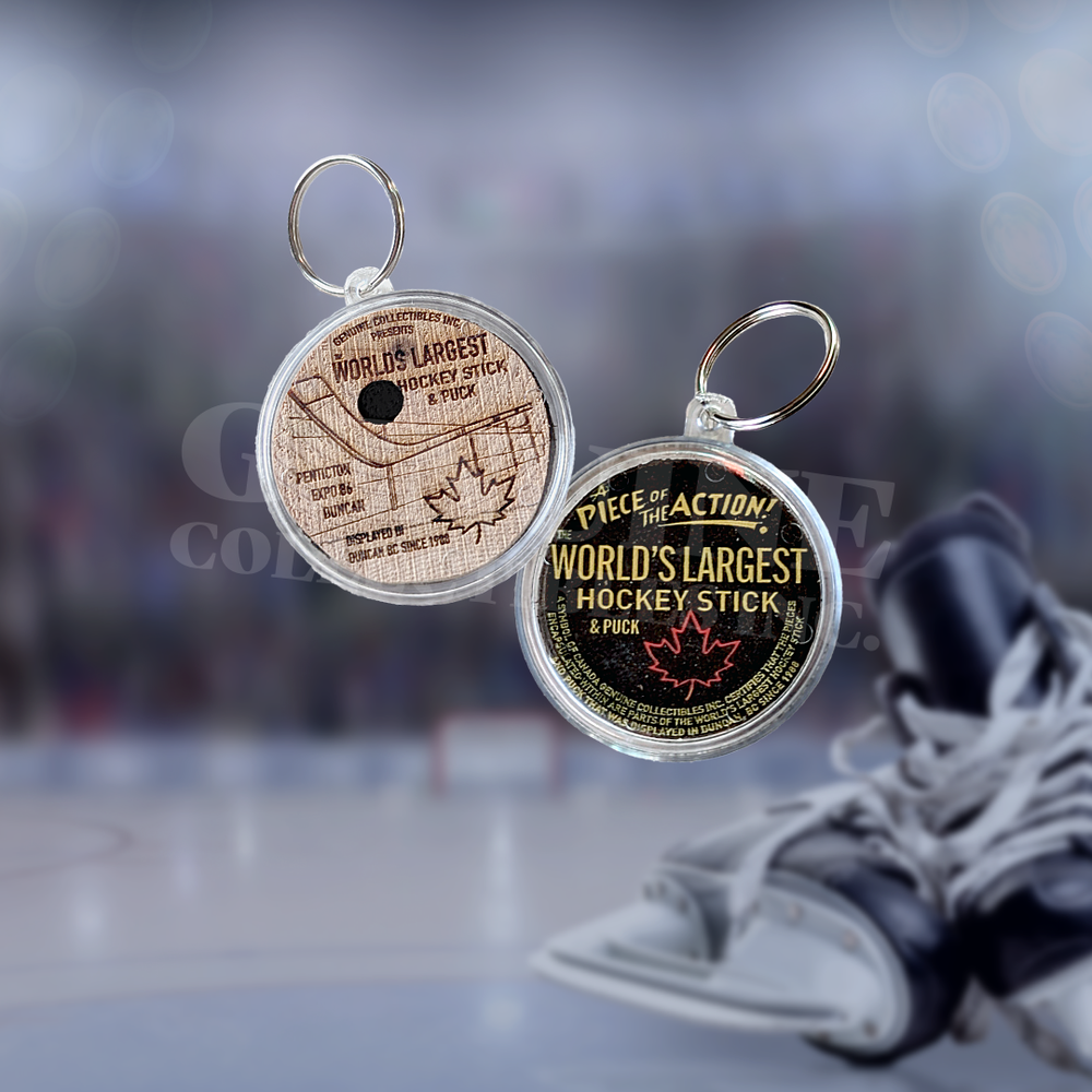 First batch of keychains from Duncan's 'world's largest' hockey stick ...