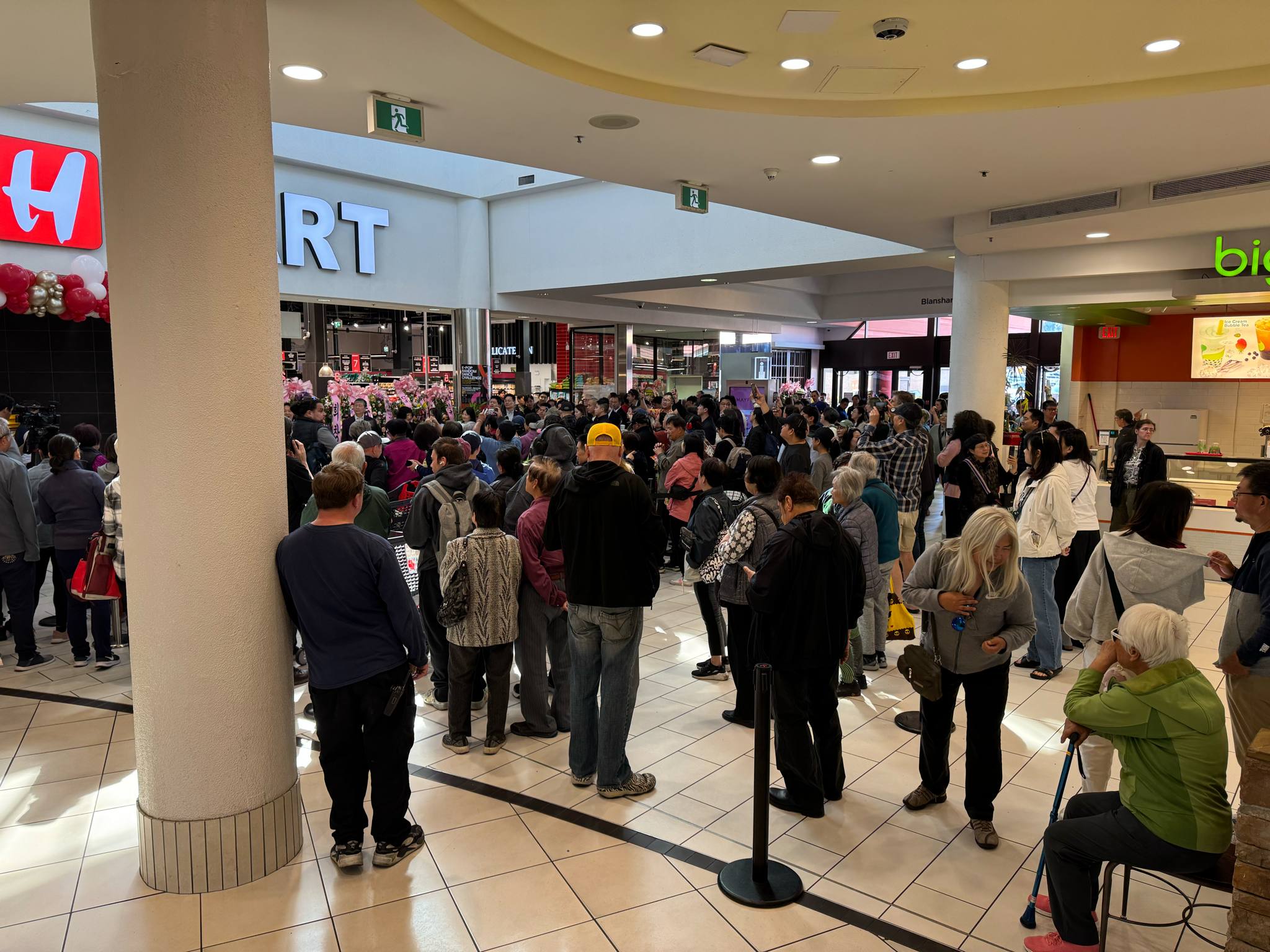 Hundreds turn out for long-awaited H Mart opening at Mayfair in Victoria