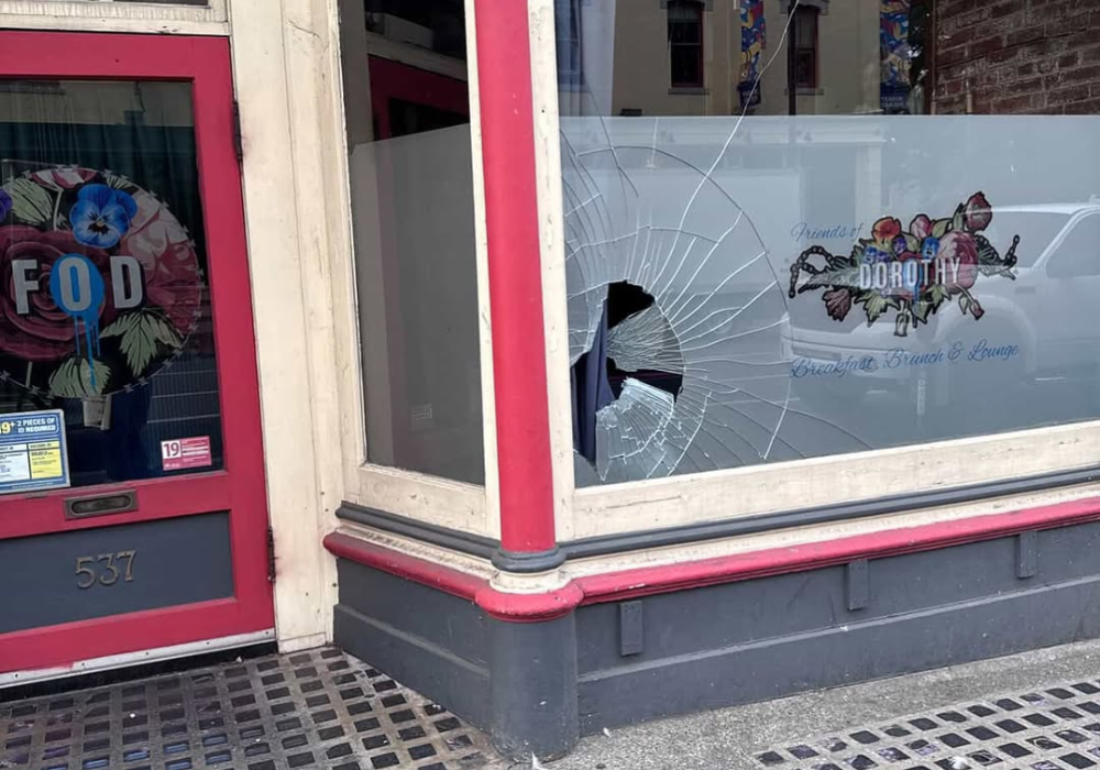 Friends of Dorothy on ‘LoJo’ suffers broken window caused by vandal