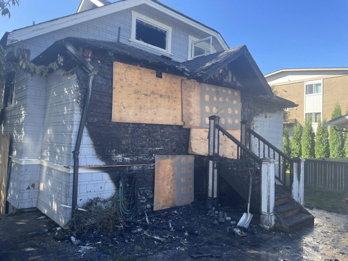 Family escapes barefoot as suspicious fire destroys Duncan home