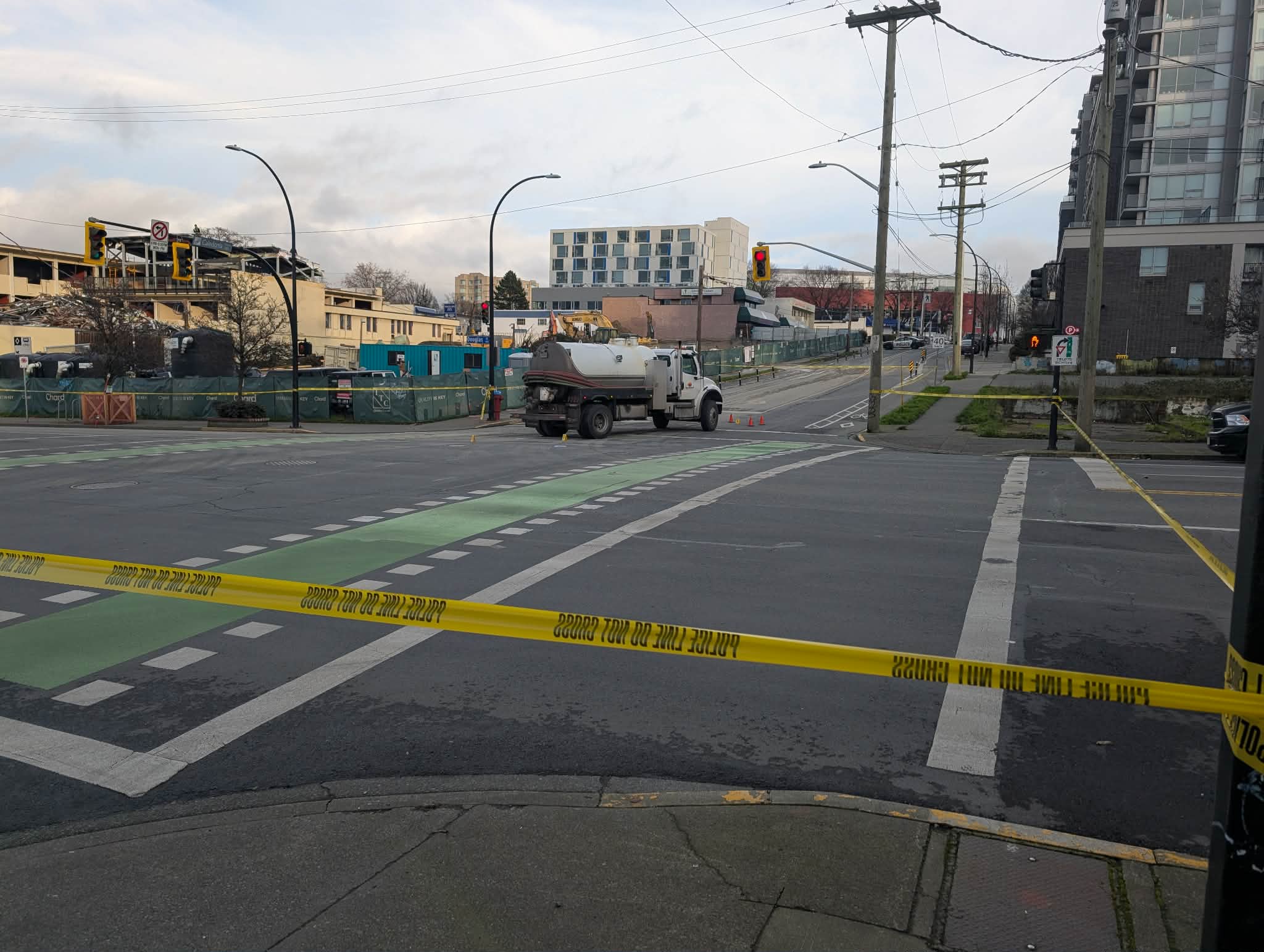 Major downtown Victoria roadway closed after pedestrian struck