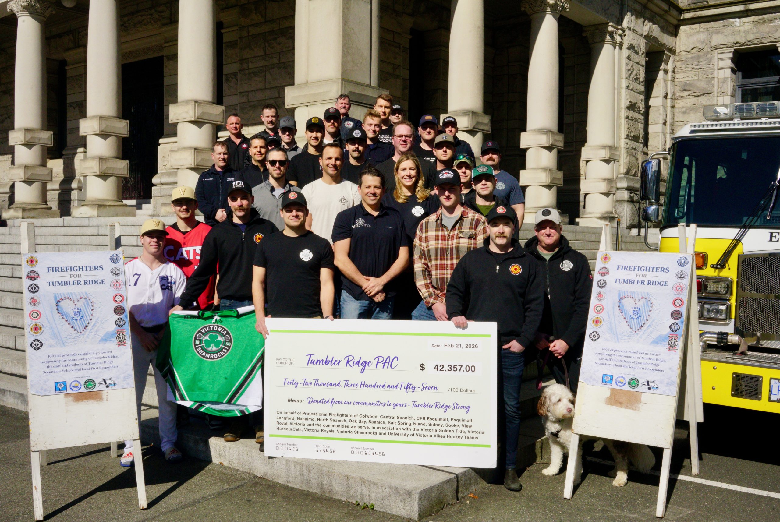 Greater Victoria firefighters raise over $42K to support Tumbler Ridge ...