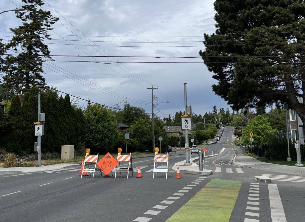 Water main burst in Esquimalt causes road closure on Transfer Street